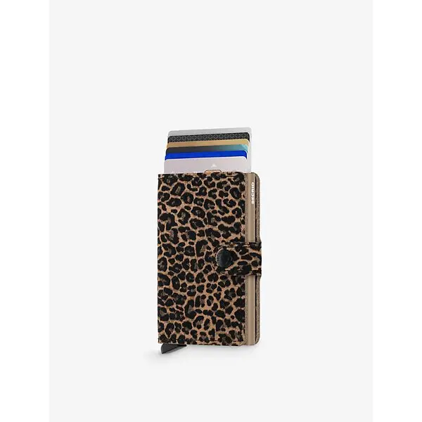 SECRID Animal-print Branded Leather Wallet - Mle-beige