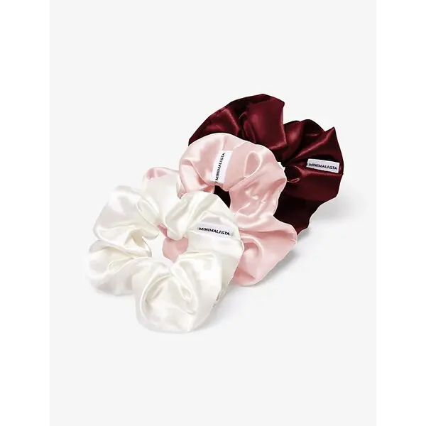MINIMALISTA The Hya Large Mulberry-silk Scrunchie Pack Of Three - One-color