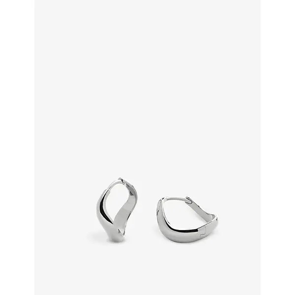Monica Vinader Small Swirl Sterling-silver Hoop Earrings - Sterling Silver