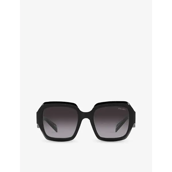 Prada Pr 28zs Pillow-frame Sunglasses - Black