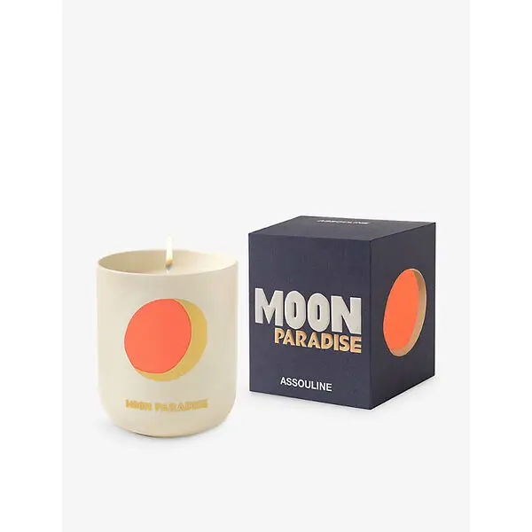 Assouline Travel From Home Moon Paradise Wax Travel Candle 319g - Creme