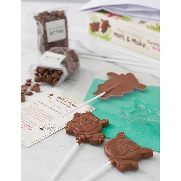 CHOC ON CHOC Make And Melt Chocolate Animal Lollipops 300g