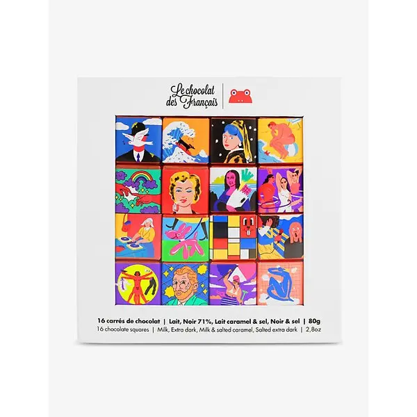 LE CHOCOLAT DES FRANCAIS Assorted Milk And Dark Chocolate Box Of 16 Squares - Na