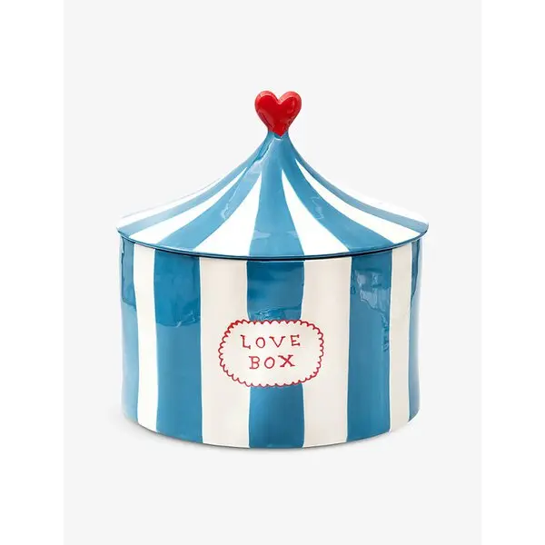 LAETITIA ROUGET Love Box Hand-painted Ceramic Storage Jar 23cm - One-color