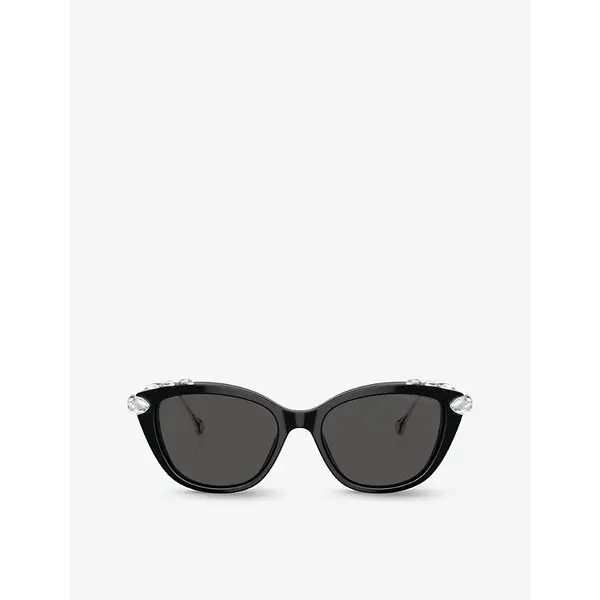 SWAROVSKI Sk6010 Cat-eye Sunglasses - Black