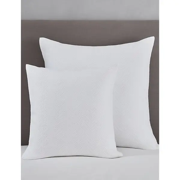 THE WHITE COMPANY Mason Large Cotton Cushion Cover 65cmx65cm - White