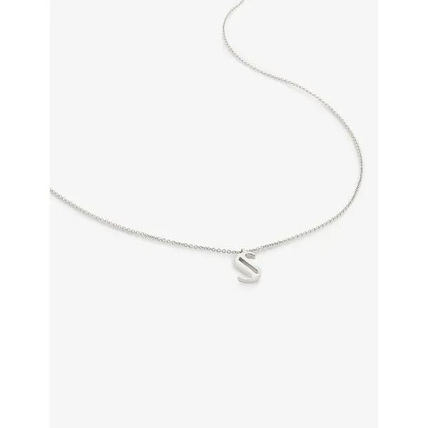 Monica Vinader Letter-charm Pendant Necklace - Sterling Silver