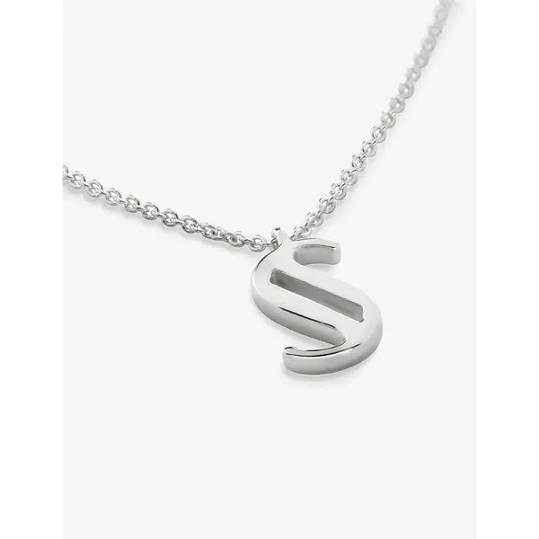 Monica Vinader Letter-charm Pendant Necklace - Sterling Silver