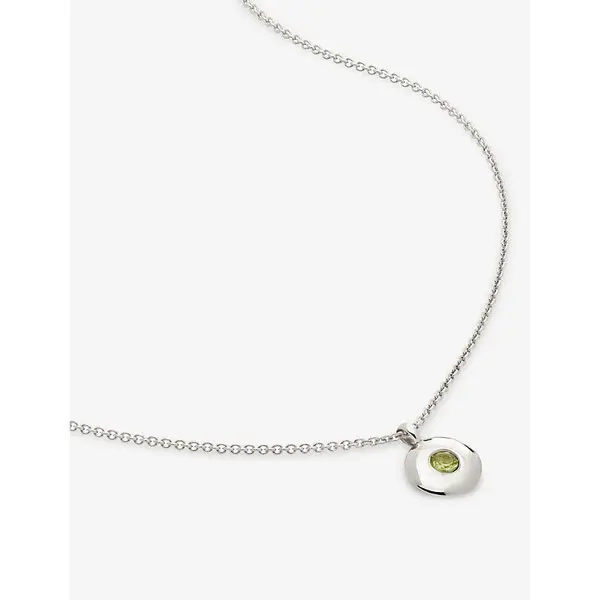 Monica Vinader Sterling-silver And Peridot Necklace - Sterling Silver