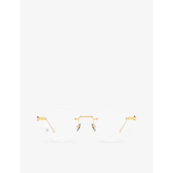 CARTIER Ct0342o Oval-frame Glasses - Gold