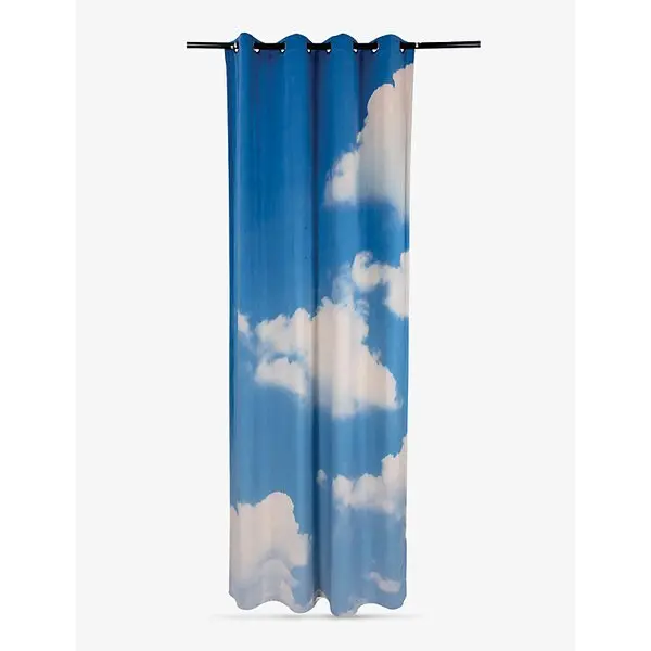 SELETTI X Toiletpaper Cloud-print Woven Curtains 280cm - One-color