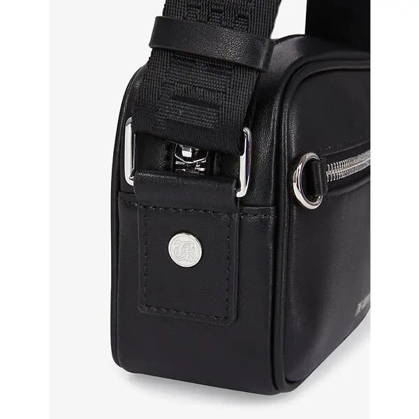 The Kooples Branded-strap Leather Crossbody Bag