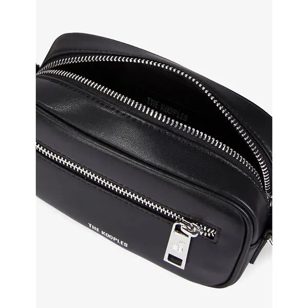 The Kooples Branded-strap Leather Crossbody Bag