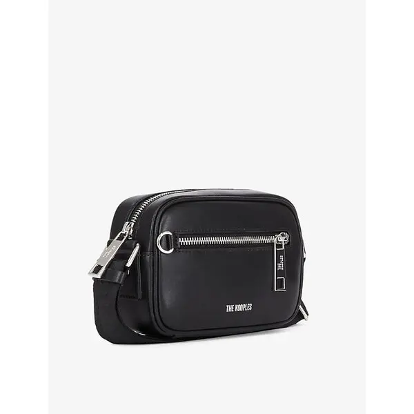 The Kooples Branded-strap Leather Crossbody Bag