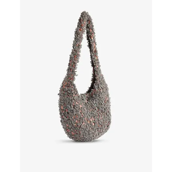 Ouat Pablo Bouclé-Texture Wool-Blend Crossbody Bag In Lava - 93 