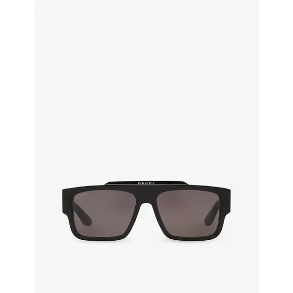 Gucci Gg1460s Square-frame Sunglasses - Black