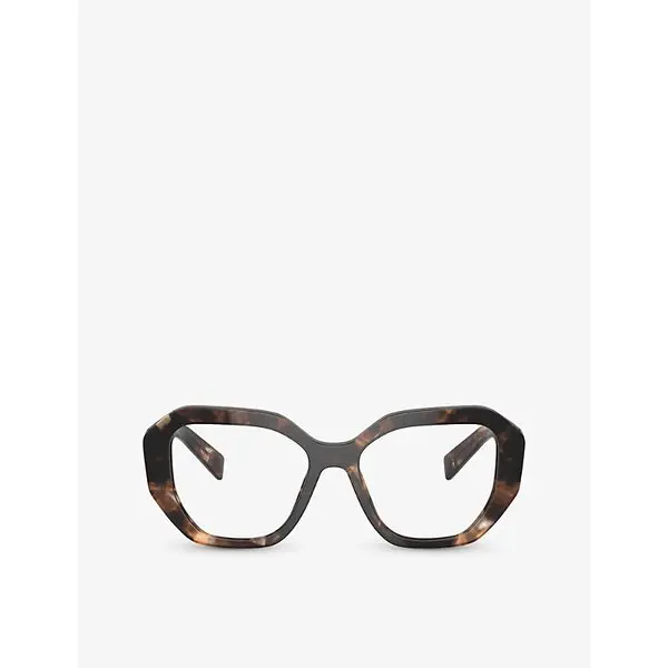 Prada Pr A07v Irregular-frame Optical Glasses - Brown