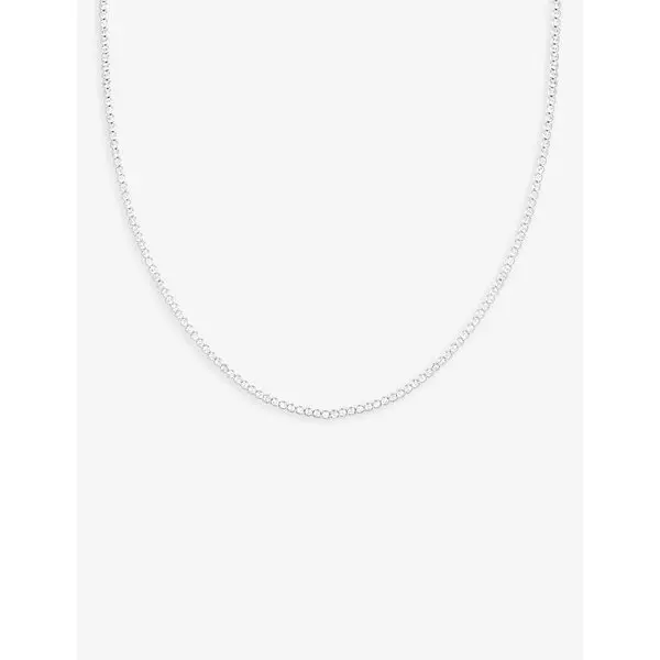 ASTRID & MIYU Gleam Rhodium-plated Chain Necklace - Silver