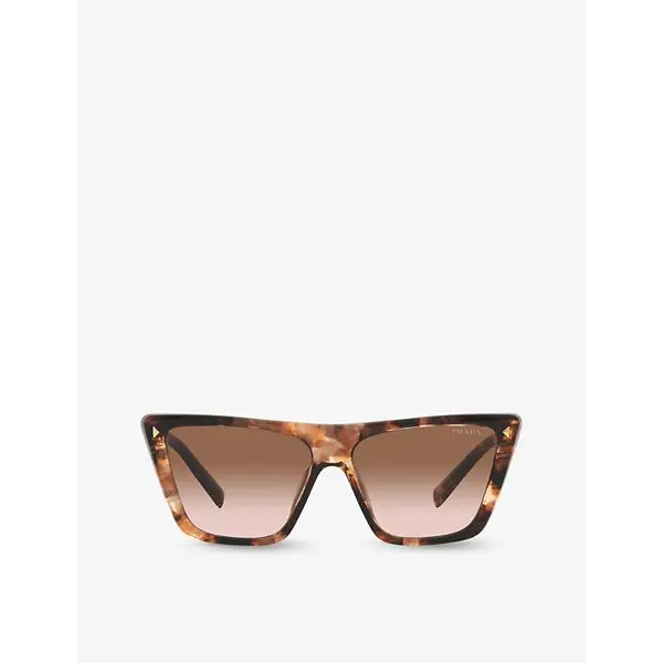 Prada Pr 21zs Butterfly-frame Sunglasses - Brown