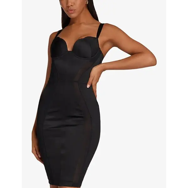 Agent Provocateur Sheer-Panel Woven Mini Dress In Black - 35% Off |  Editorialist