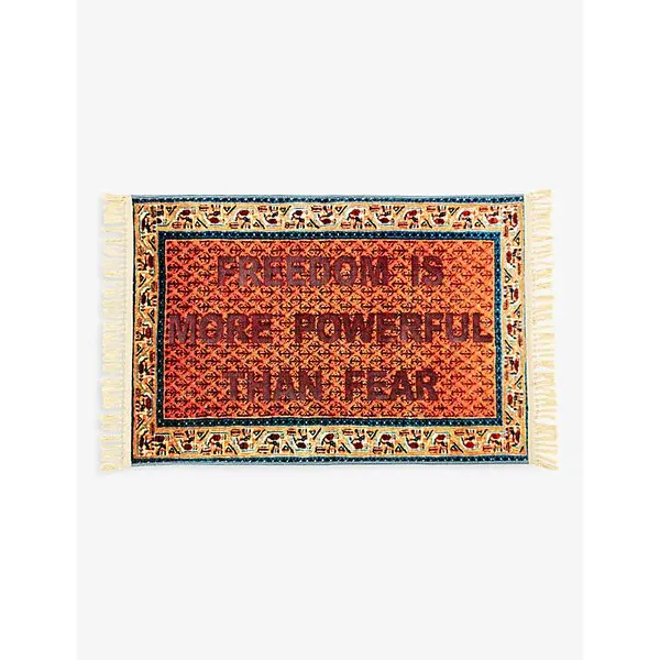 SELETTI Loredana Longo Freedom Is More Powerful Than Fear Woven Rug 120cm X 80cm - One-color