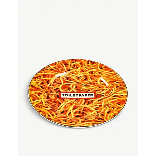 SELETTI Wears Toiletpaper Porcelain Spaghetti Plate 27cm - One-color