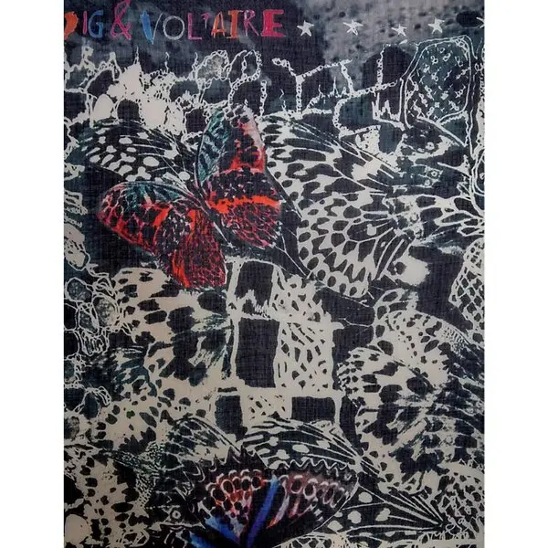Zadig&Voltaire Kerry Butterfly-print Modal Scarf