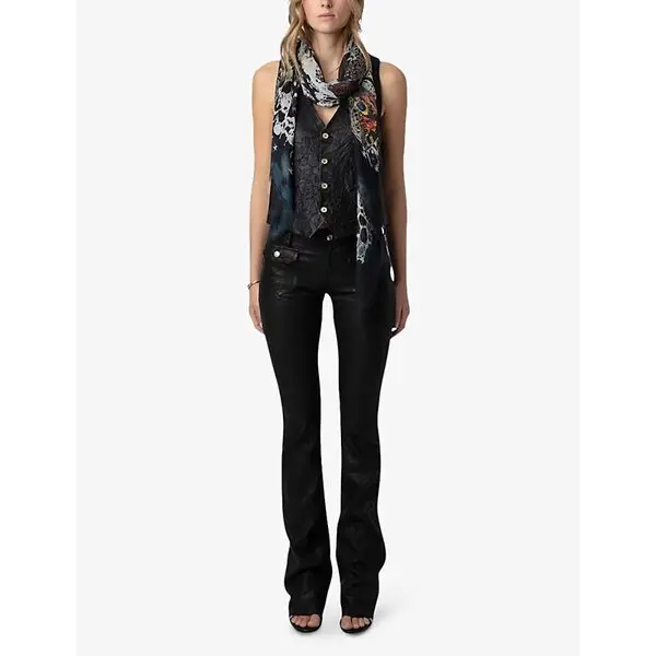 Zadig&Voltaire Kerry Butterfly-print Modal Scarf