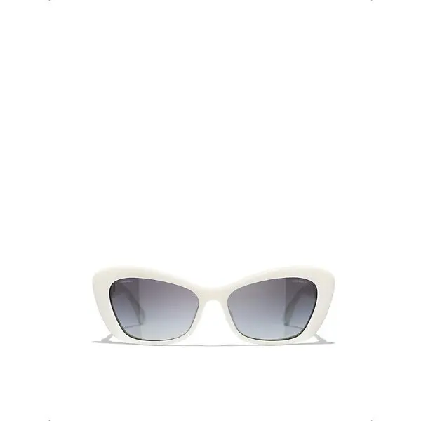 Chanel Ch5481h Cat Eye Sunglasses - White