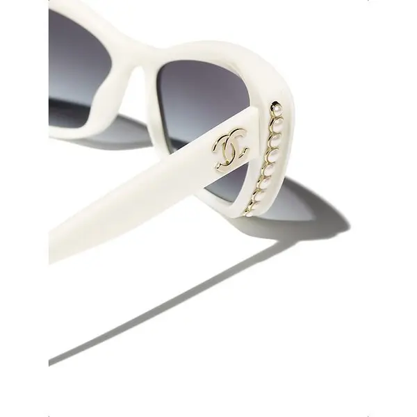 Chanel Ch5481h Cat Eye Sunglasses - White