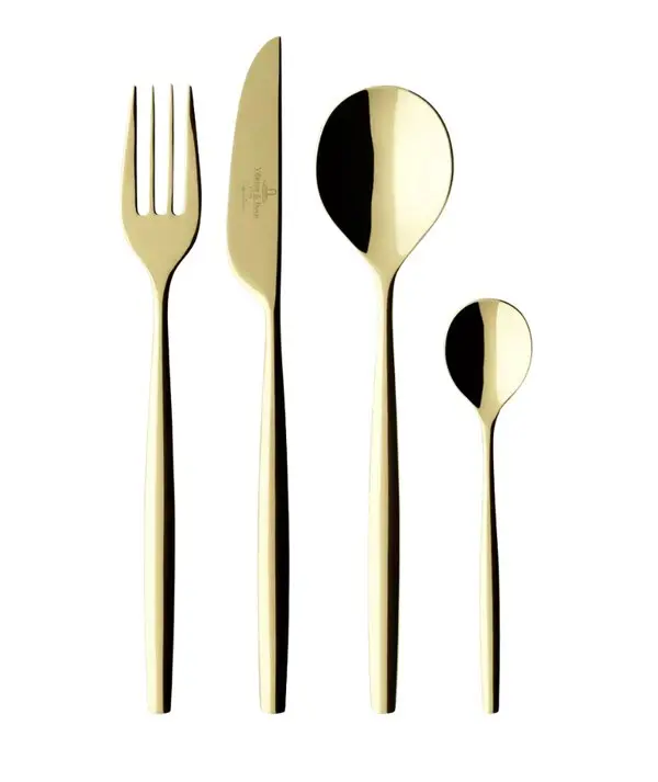 VILLEROY & BOCH Metrochic -plated Stainless Steel Cutlery Set 24 Pieces - Gold
