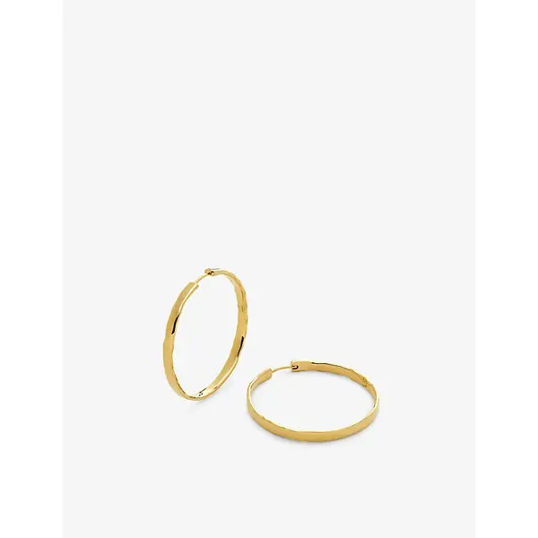 Monica Vinader Siren Muse Large Hoop Earrings - Yellow Gold