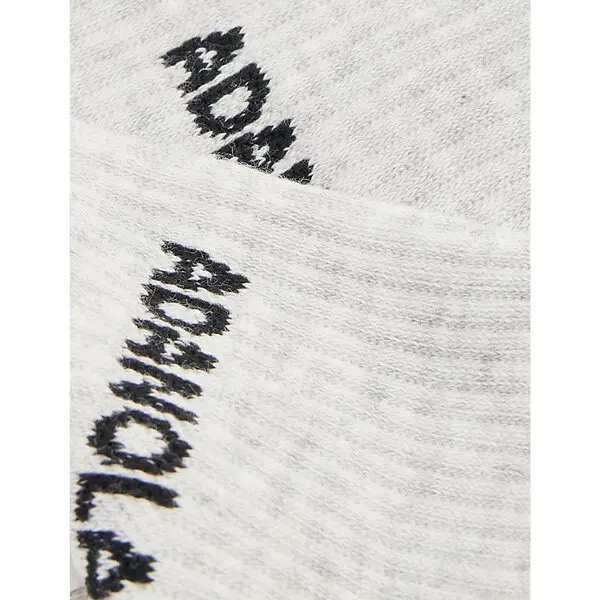 ADANOLA Logo-intarsia Ribbed Stretch-bamboo Blend Socks