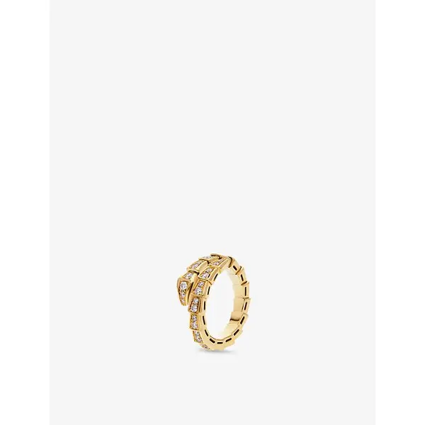 BVLGARI Serpenti Viper 18ct Yellow-gold Diamond Ring - Yellow Gold