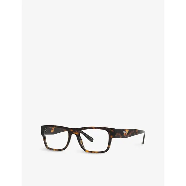 Prada Pr 15yv Acetate Square-frame Eyeglasses - Brown