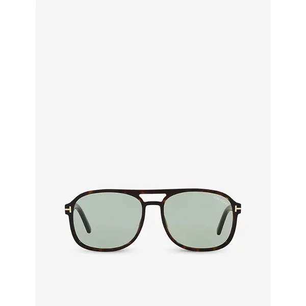 TOM FORD Square-frame Cr39 Sunglasses - Brown/black