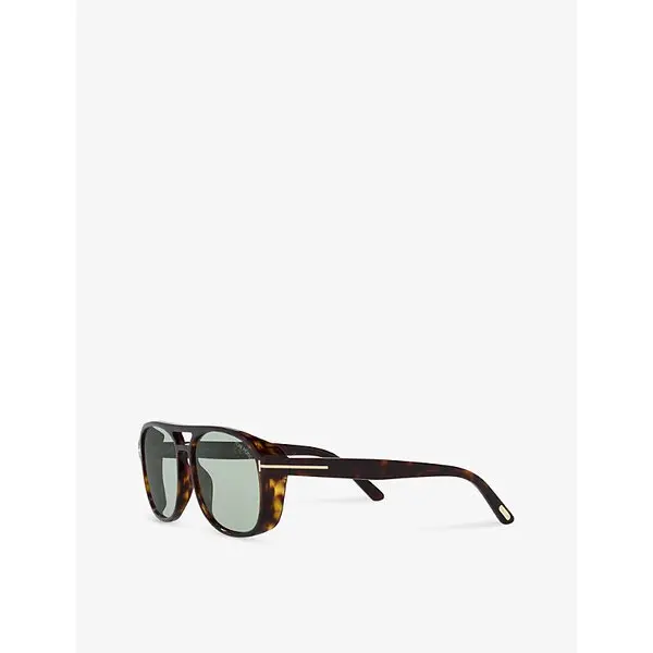 TOM FORD Square-frame Cr39 Sunglasses - Brown/black