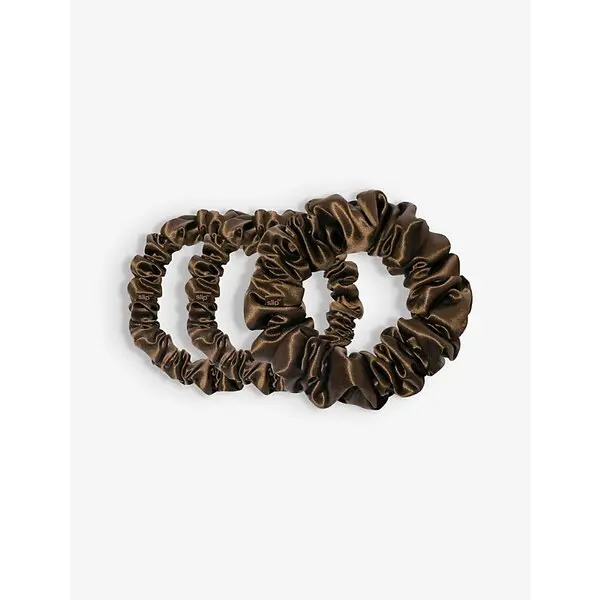 Slip Pack Of Three Silk Scrunchies - One-color