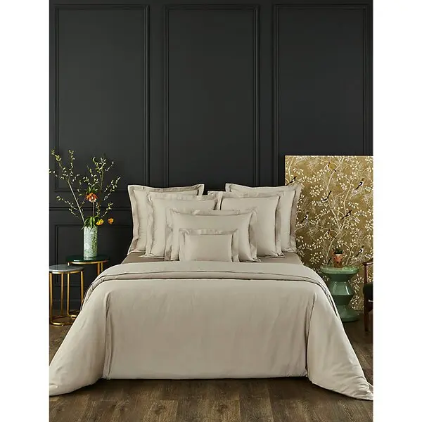 YVES DELORME Triomphe Cotton Fitted Sheet 200cm X 150cm - Pierre