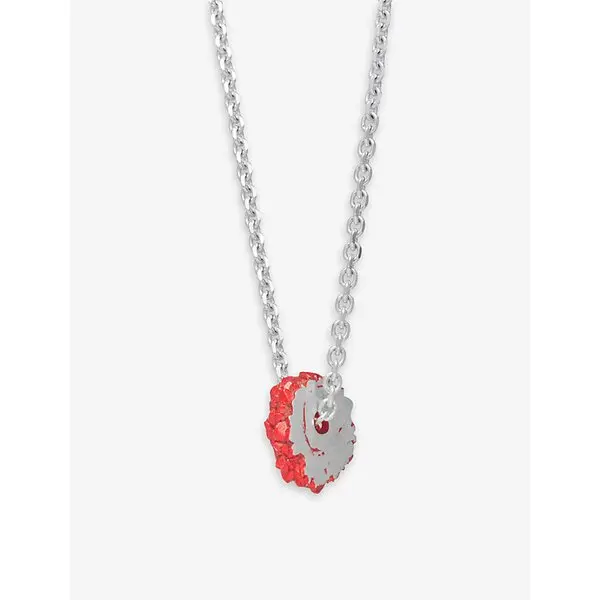 LA MAISON COUTURE The Rock Hound Wheel Pendant Necklace - Red
