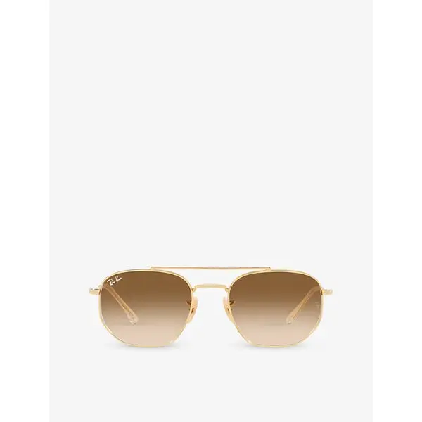 Ray-ban Faceted Metal Sunglasses - Gold