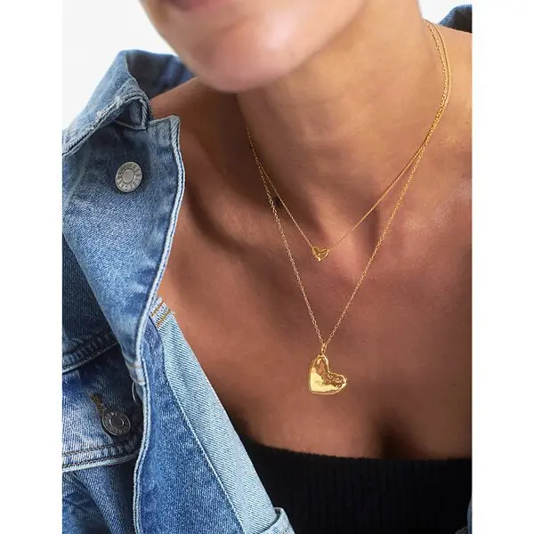 Monica Vinader Heart Locket Pendant - Gold