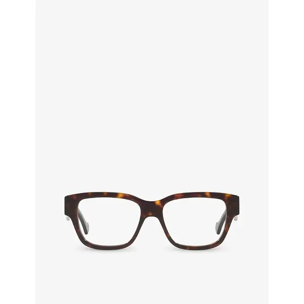 Gucci Gg1428o Square-frame Acetate Glasses - Brown
