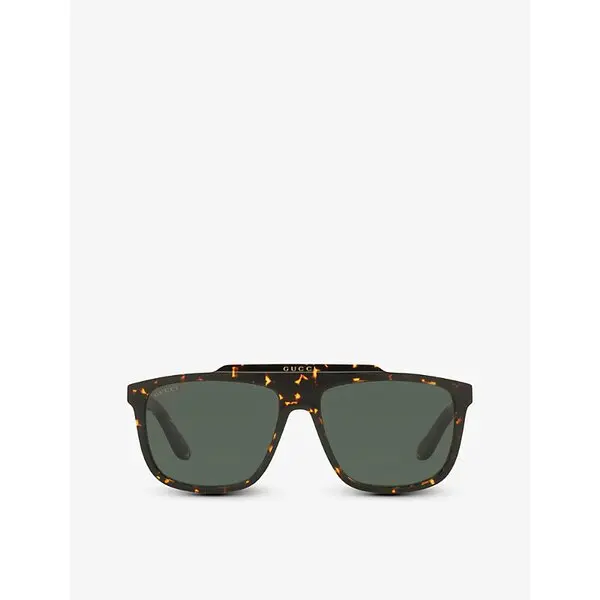Gucci Gg1039s Rectangular Sunglasses - Brown