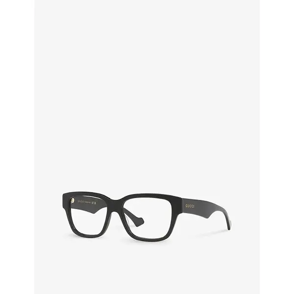 Gucci Gg1428o Square-frame Acetate Glasses - Black