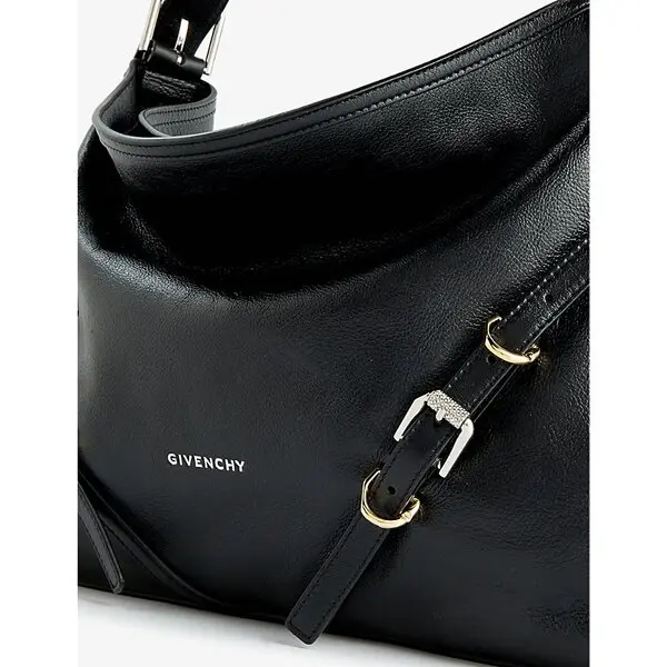 Givenchy Voyou Medium Leather Shoulder Bag - Black