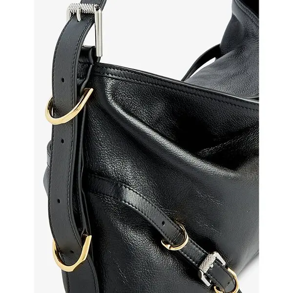 Givenchy Voyou Medium Leather Shoulder Bag - Black