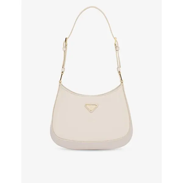 Prada Cleo Patent-leather Shoulder Bag - Neutral
