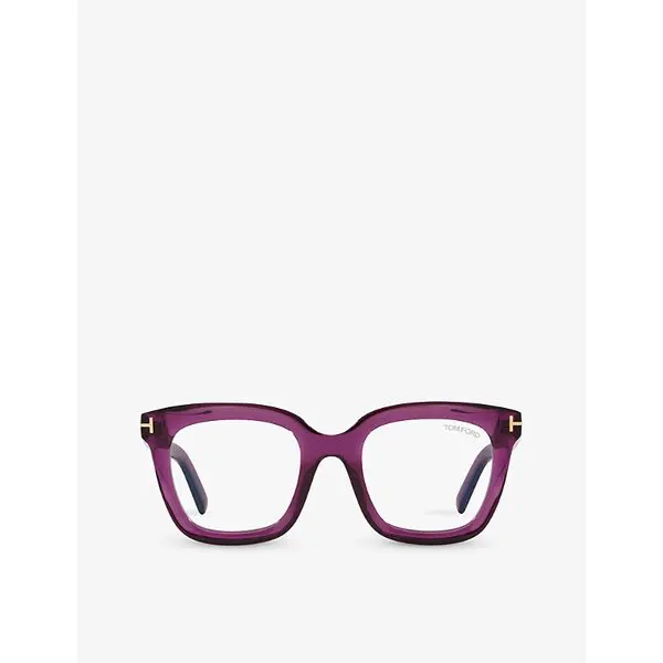 TOM FORD Square-frame Acetate Glasses - Purple