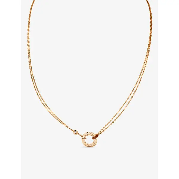 CARTIER Love 18ct Diamond Necklace - Rose Gold